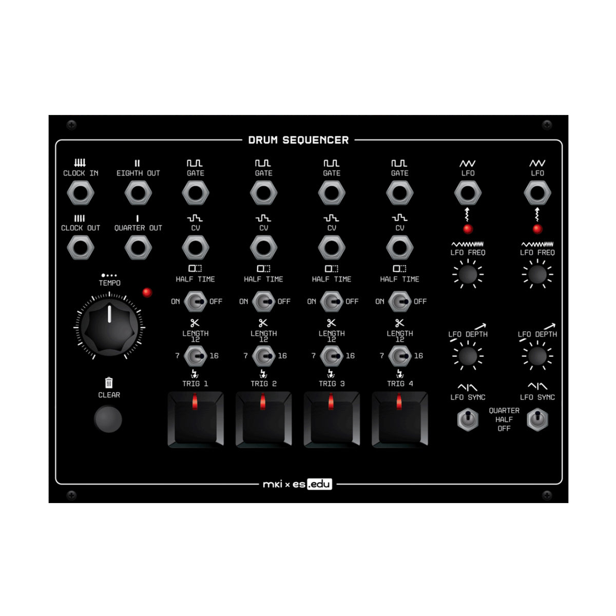 Erica Synths EDU DIY Drum Sequencer Module – Nightlife Electronics